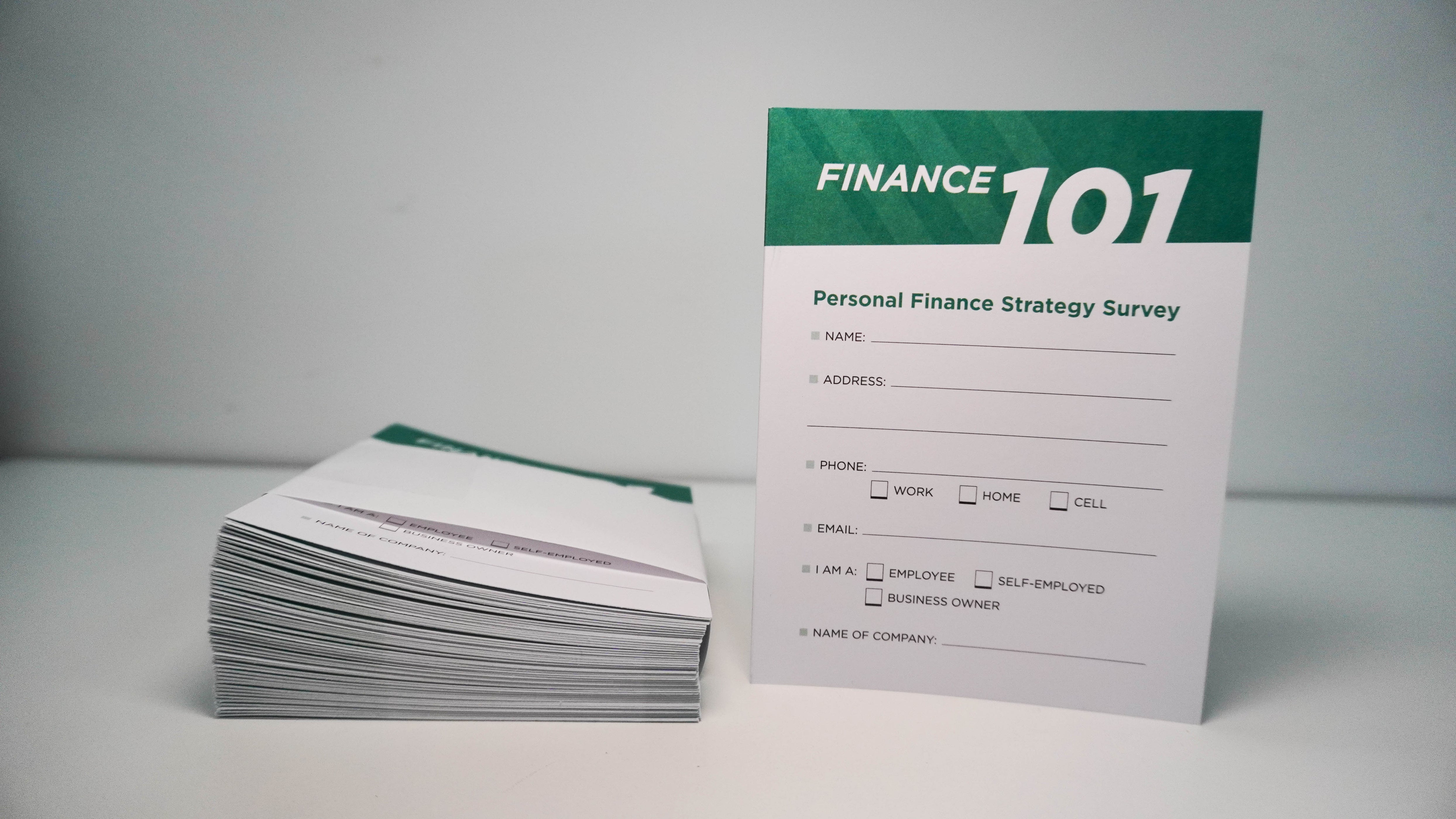 Finance 101 Survey Card 1st Edition (50 Pack) – WSB Shop